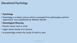 Psychological foundation | PPT