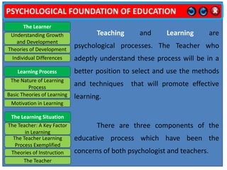 Psychological Foundation of Education | PPTX
