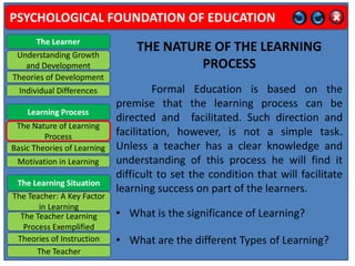 Psychological Foundation of Education | PPTX