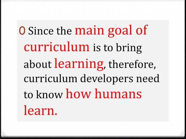 Psychological foundations of Curriculum | PPTX