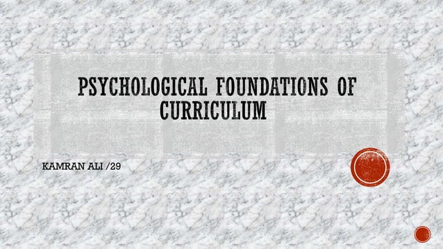 Psychological Foundations Of Curriculum Pdf
