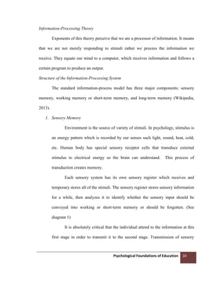 Psychological Foundations of Education (Complete) | DOCX