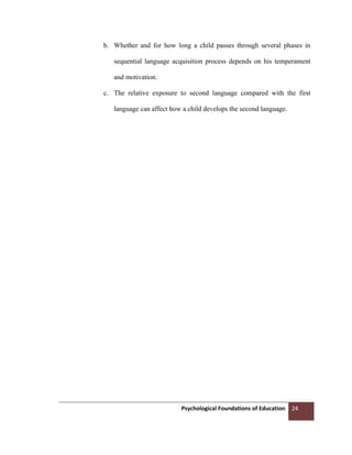 Psychological Foundations of Education (Complete) | DOCX