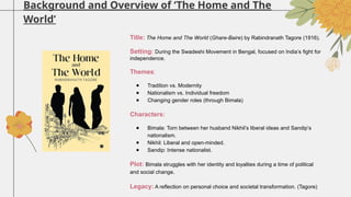 PSYCHOLOGICAL GROWTH OF BIMALA IN ‘THE HOME AND THE WORLD’.pptx