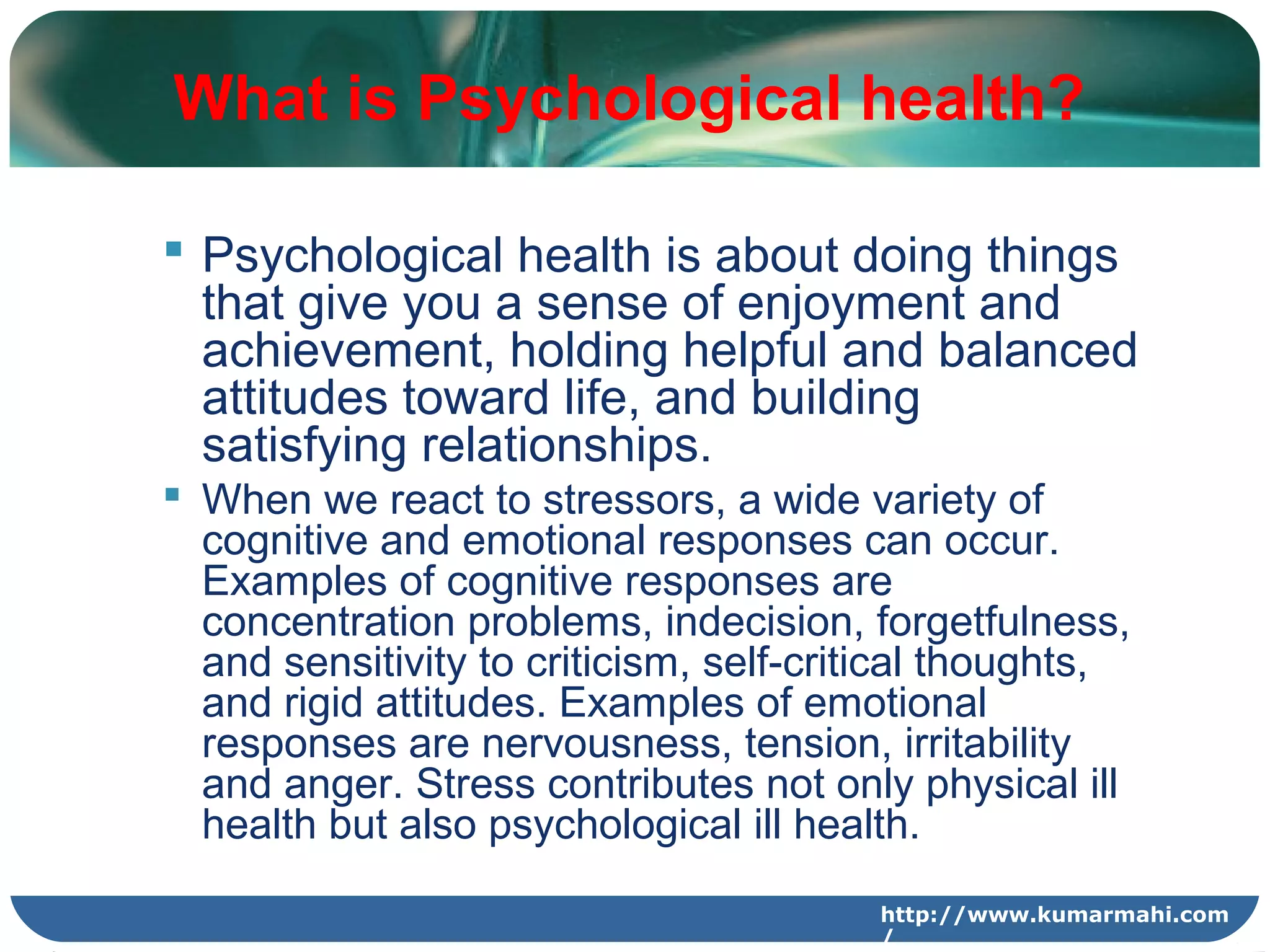 Psychological health | PPT
