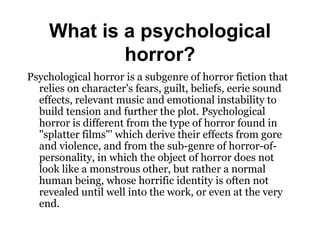 Psychological horror pp | PPT