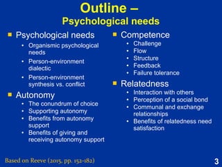 Psychological needs | PPT
