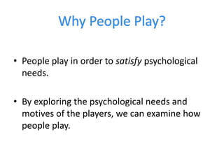 Psychological Needs and Facebook Games | PPTX
