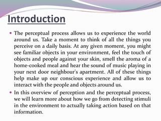 Psychological perception | PPT