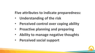 Psychological preparedness for bushfire | PPTX