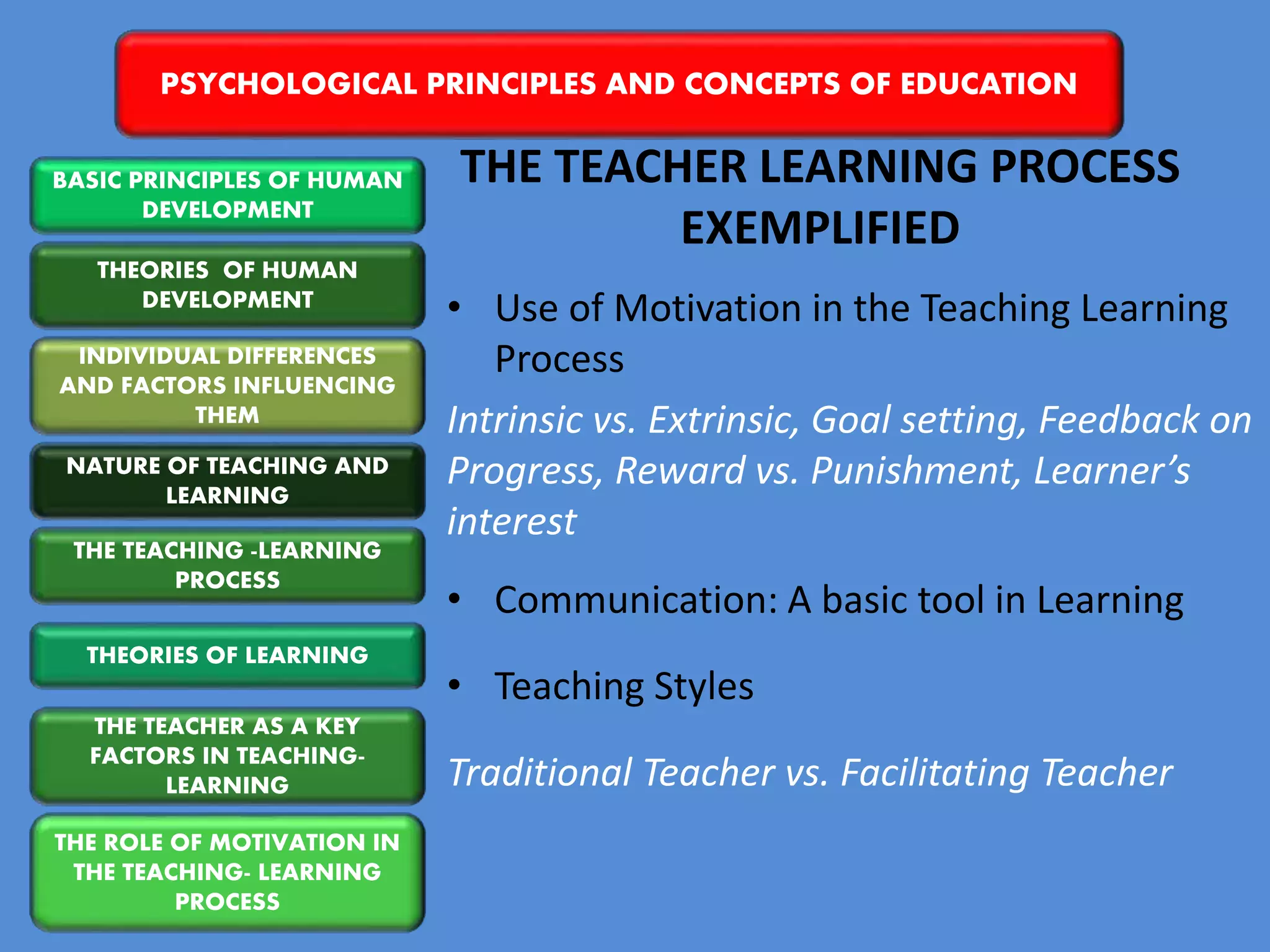 Psychological principles and concepts of education jona | PPTX