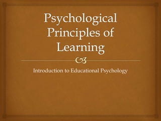 Psychological Principles of Learning.pptx