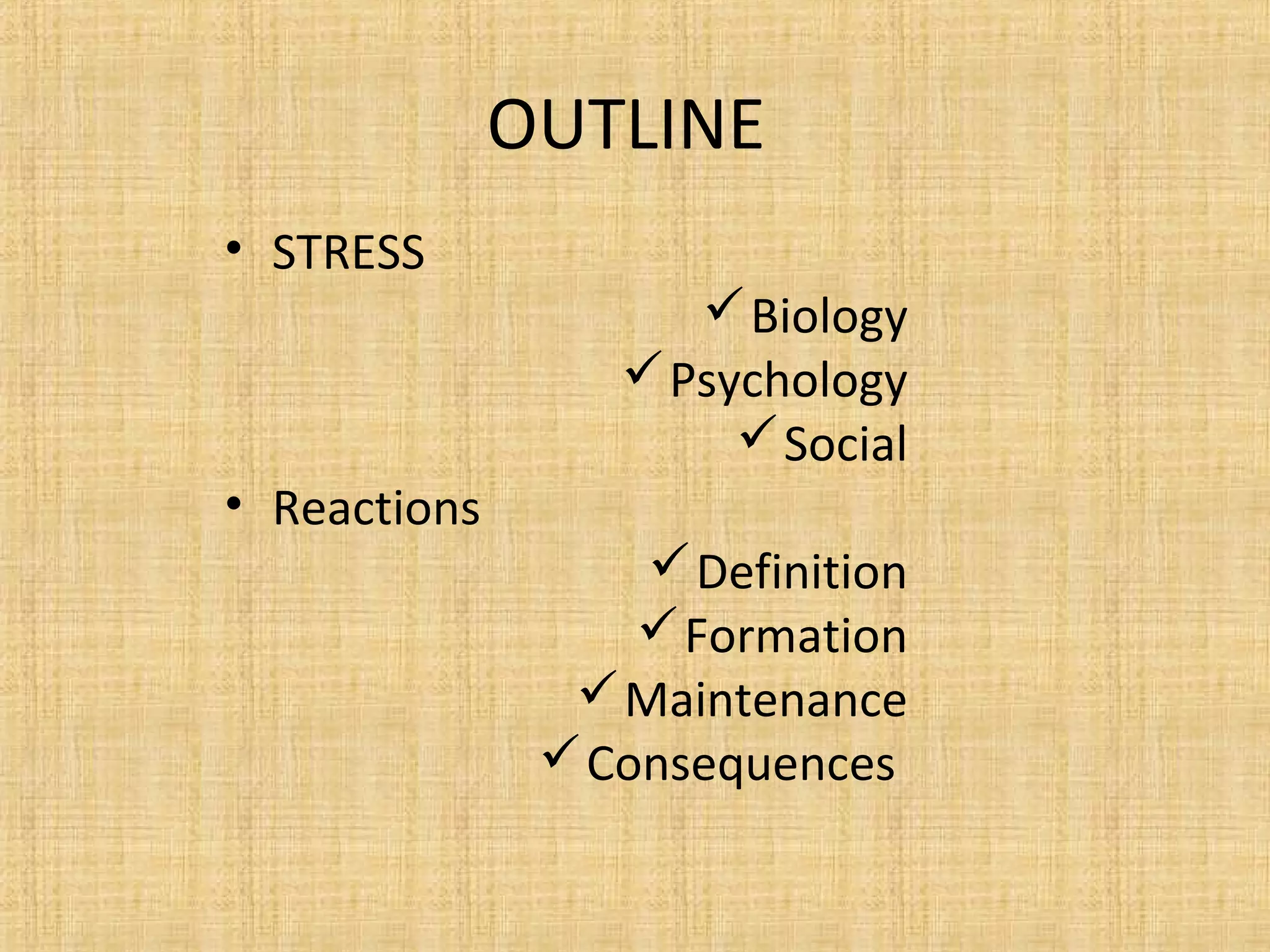 Psychological reactions to stress | PPT