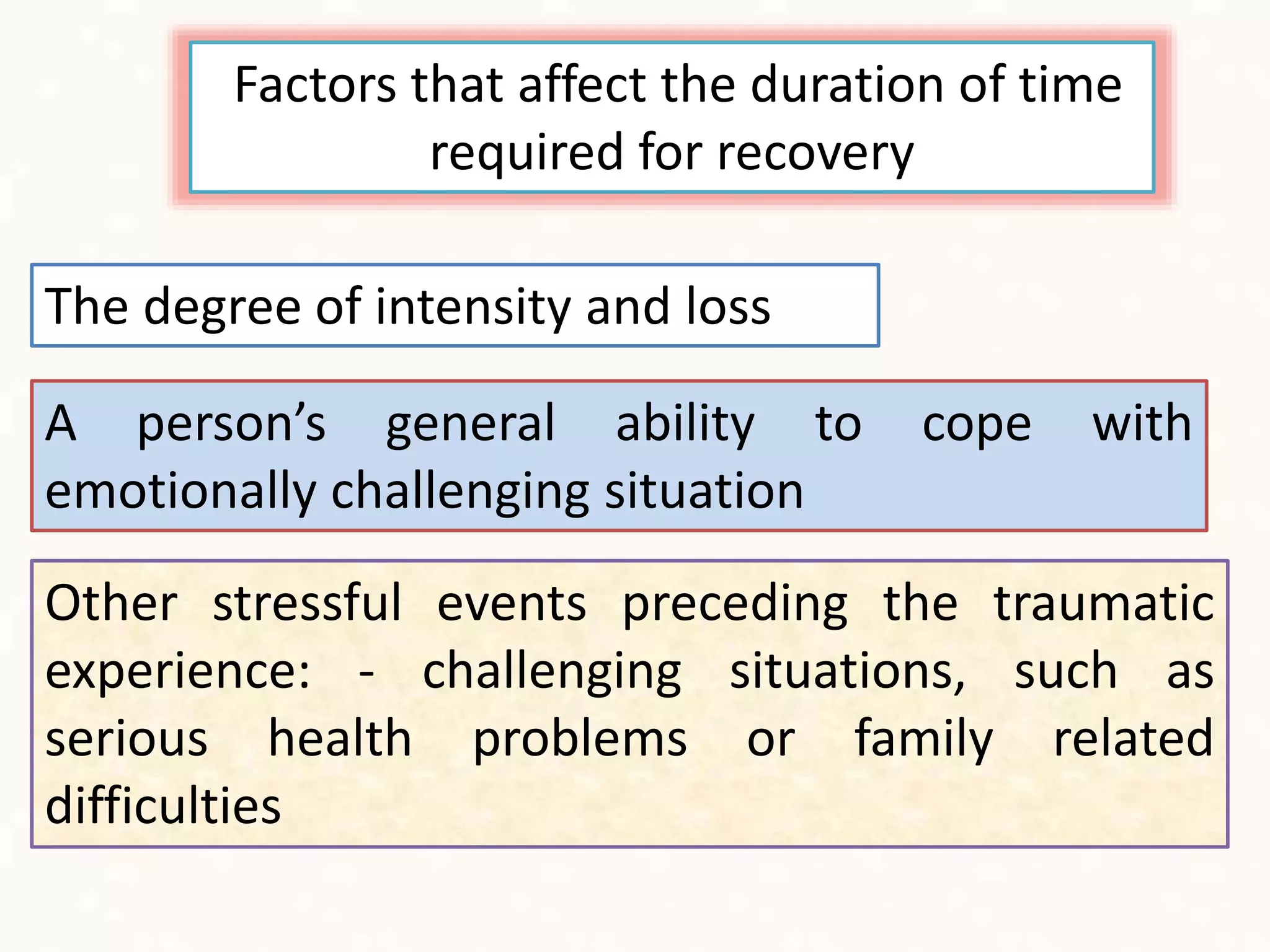 Psychological rehabilitation after disaster | PPTX