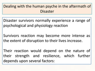 Psychological rehabilitation after disaster | PPTX
