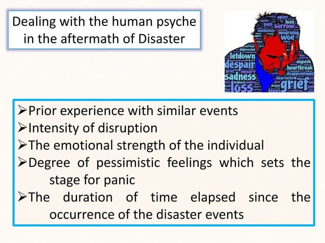 Psychological rehabilitation after disaster | PPTX | First Aid | Injuries