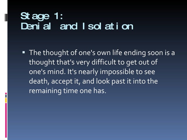 Psychological Stages Of Dying | PPT | Mental Health | Diseases and ...
