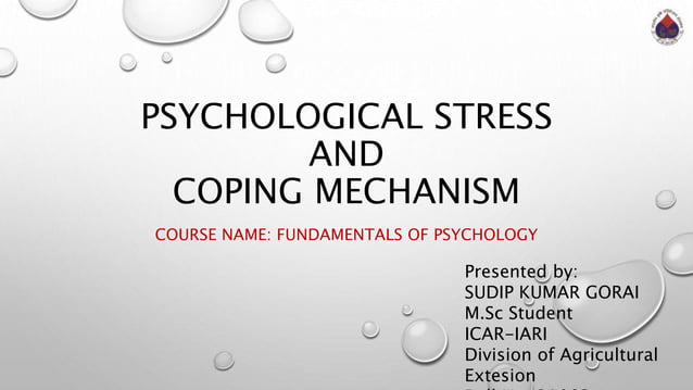 Psychological stress and coping mechanism | PPTX