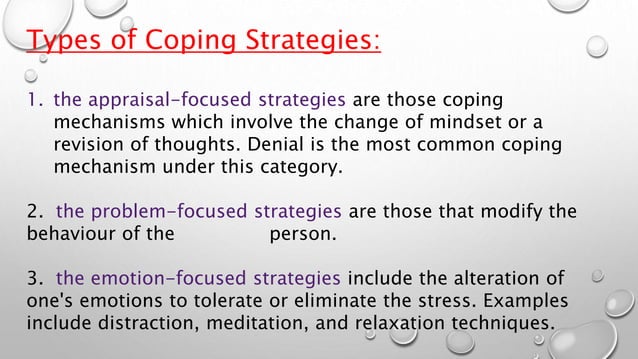 Psychological stress and coping mechanism | PPTX