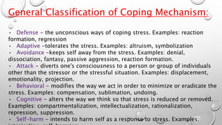 Psychological stress and coping mechanism | PPTX