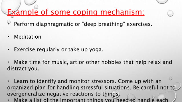 Psychological stress and coping mechanism | PPTX