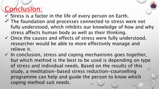 Psychological stress and coping mechanism | PPTX