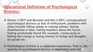 Psychological stress and coping mechanism | PPTX