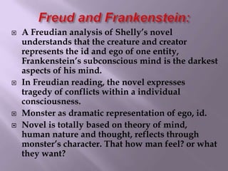 Psychological study of frankenstein | PPTX