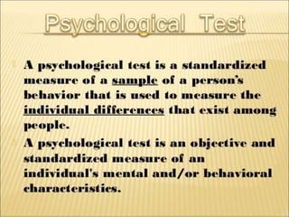 psychological test | PPTX