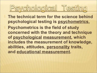 psychological test | PPTX