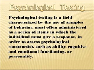 psychological test | PPTX