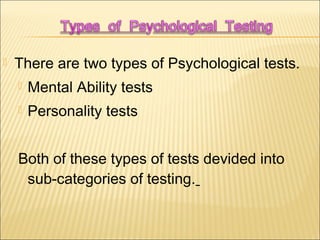 Psychological test meaning, concept, need & importance | PPT