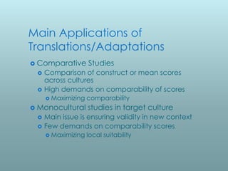Psychological test adaptation | PPT