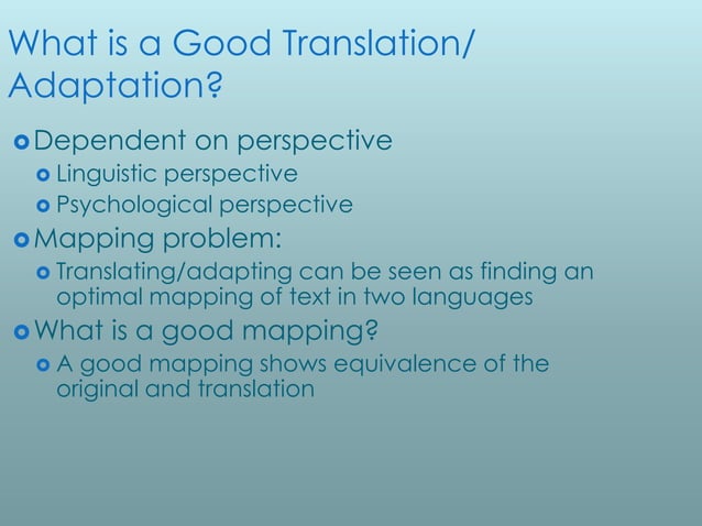 Psychological test adaptation | PPT