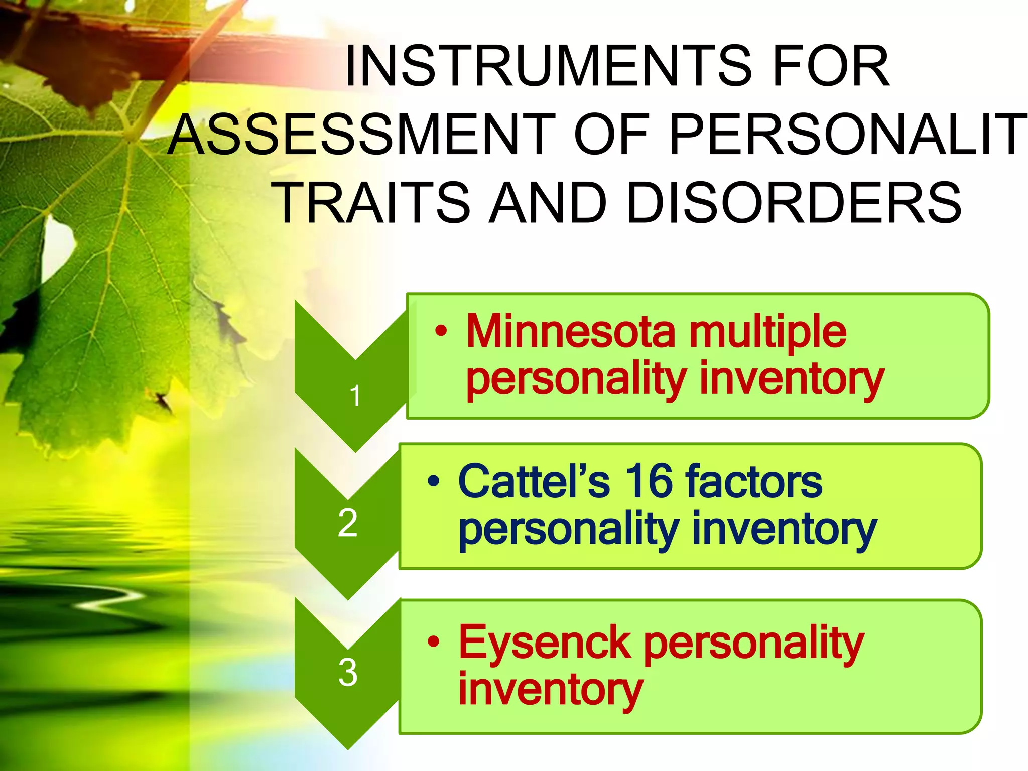 Psychological test and role of nurse | PPT