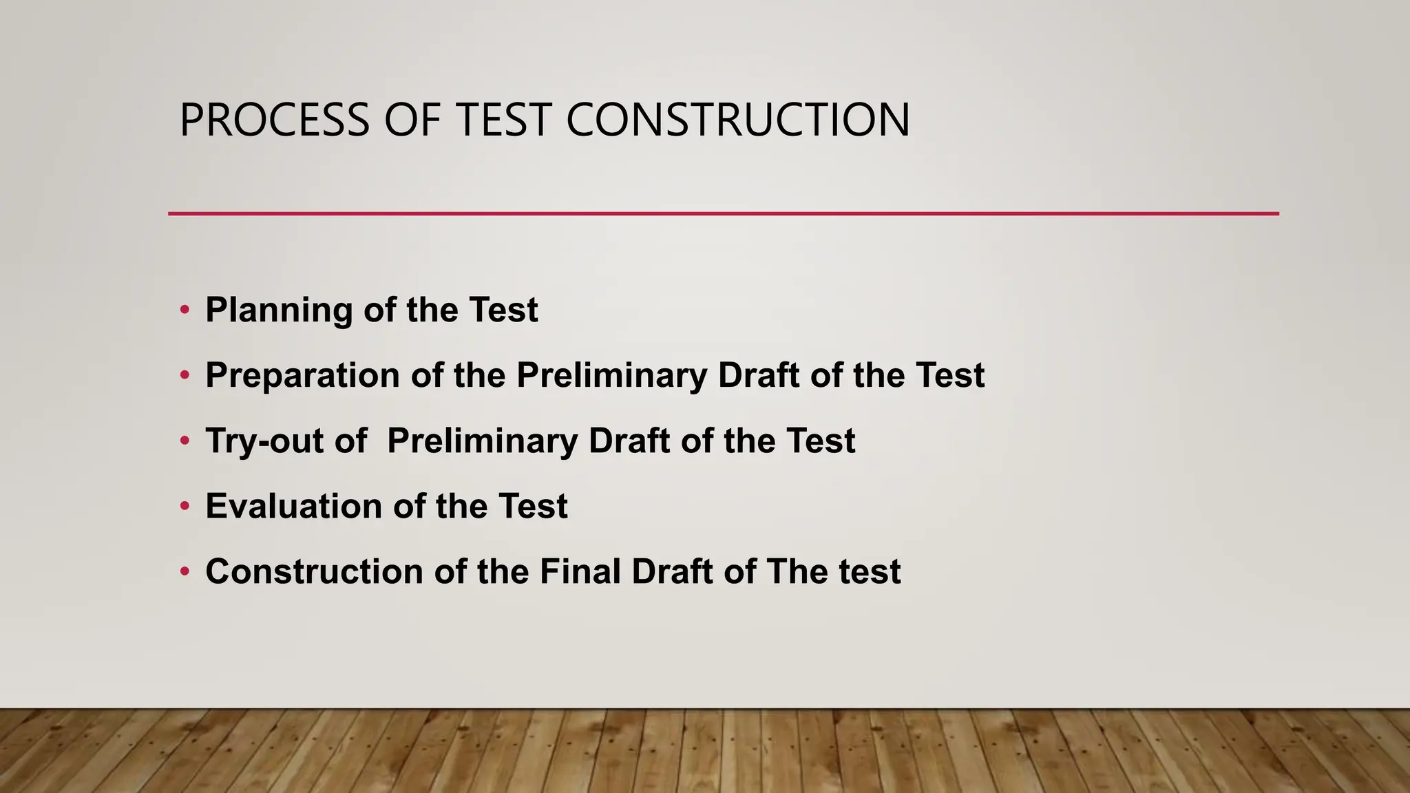 Psychological Test Construction and its steps | PPTX