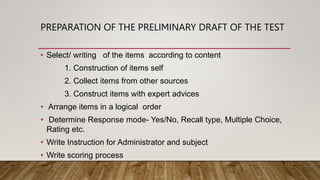 Psychological Test Construction and its steps | PPTX