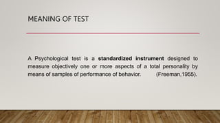 Psychological Test Construction and its steps | PPTX