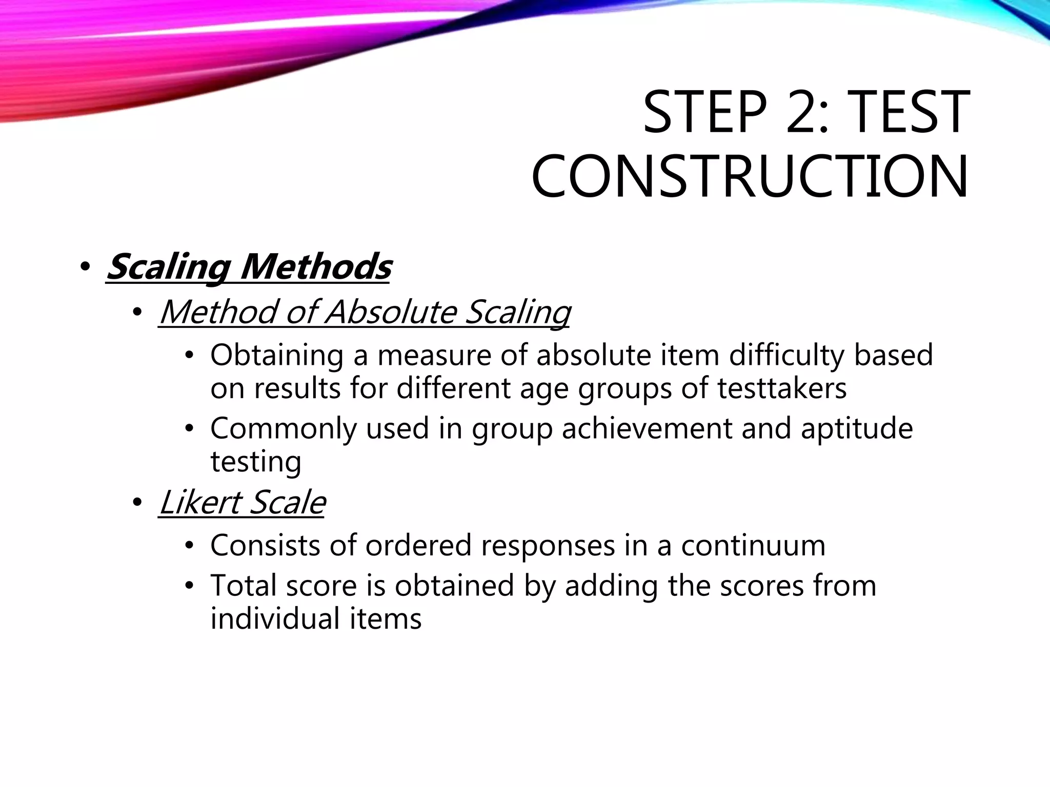 Test Construction | PPTX