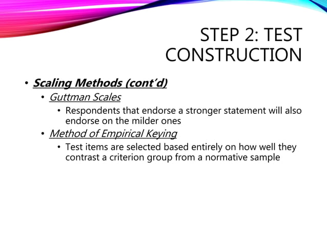 Test Construction | PPTX | Standardized Testing | Educational Assessment