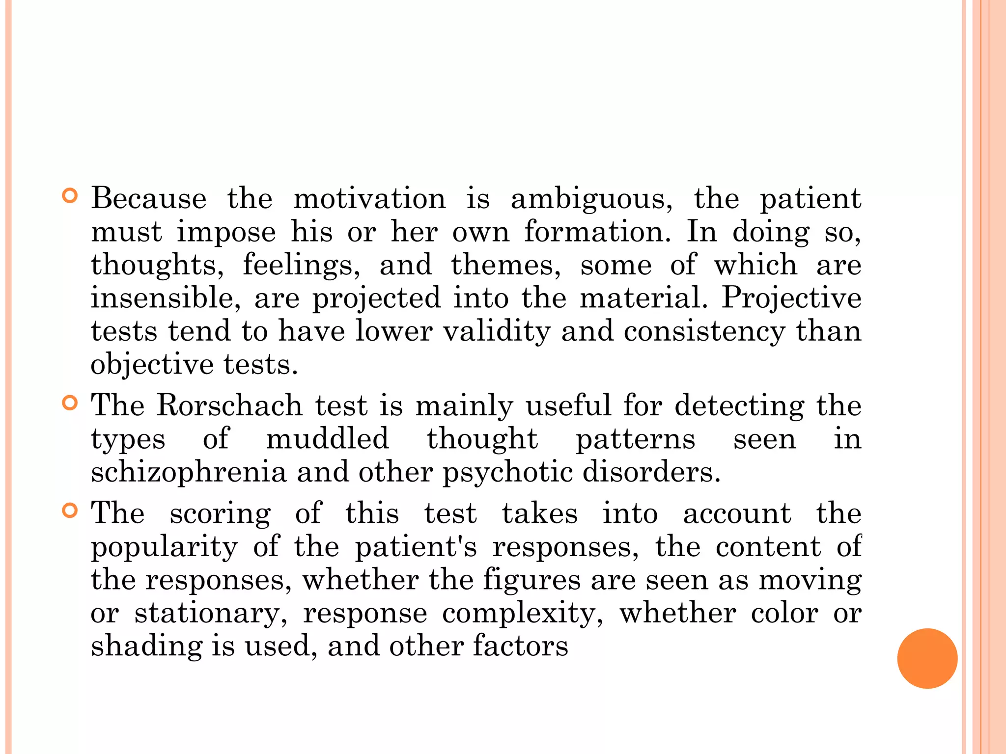 Psychological Testing Techniques | PPT