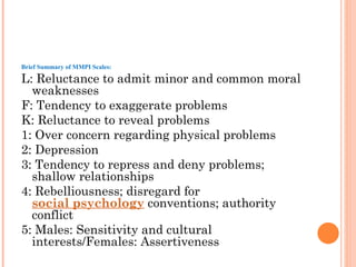 Psychological Testing Techniques | PPT | Mental Health | Diseases and ...