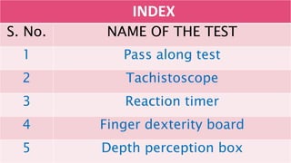 Psychological tests | PPTX