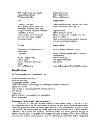 Psychological test report ht pt | DOCX