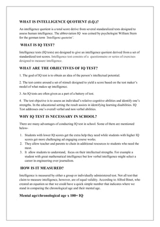 Psychological test report 2 | PDF