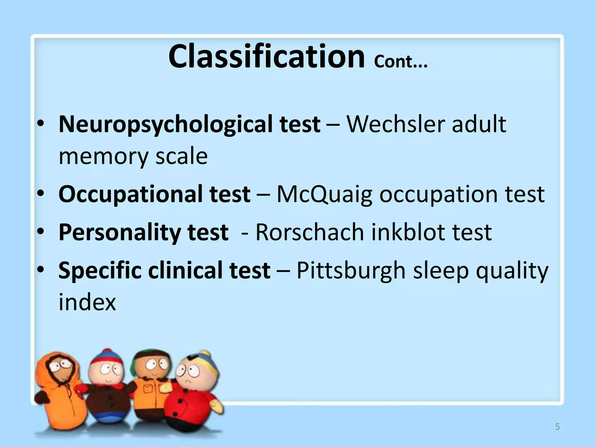 Psychological tests | PPTX