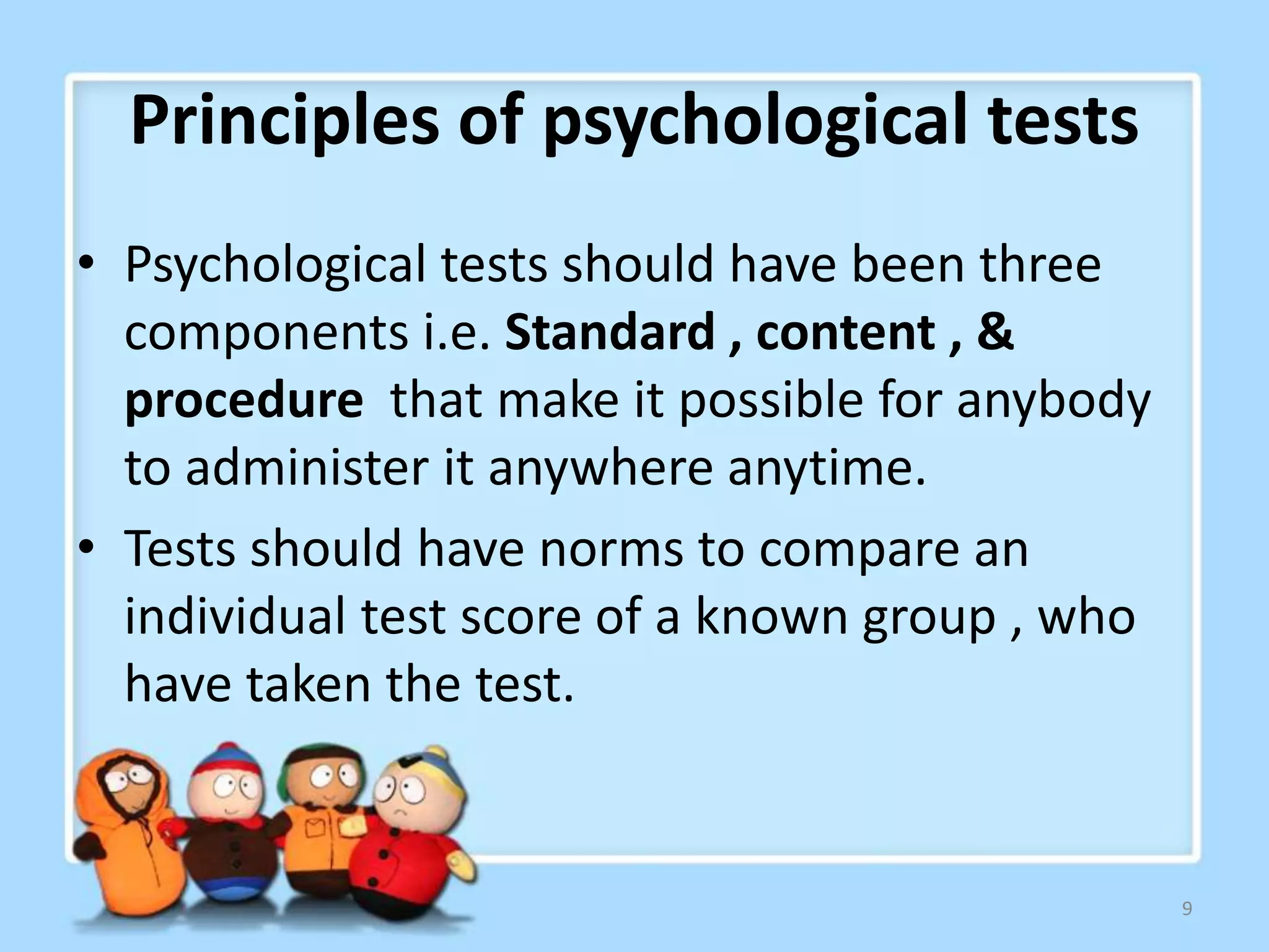 Psychological tests | PPTX