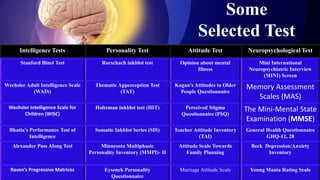 Psychological tests; Introduction and Classifications | PPTX