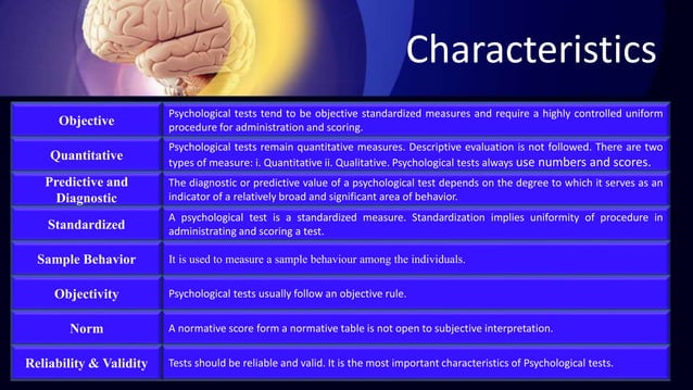 Psychological tests; Introduction and Classifications | PPTX ...