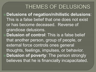 Psychological theories of delusional disorder | PPTX